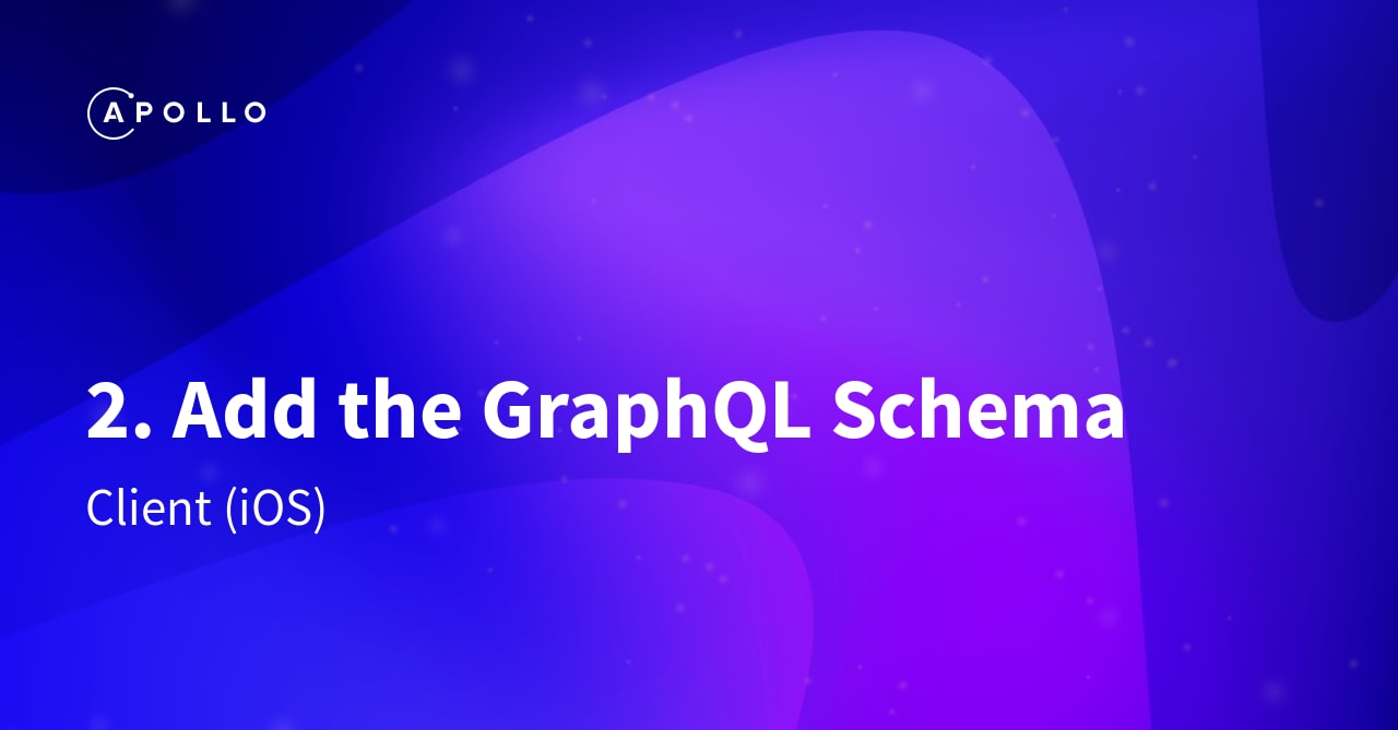 2. Add the GraphQL Schema - Apollo GraphQL Docs