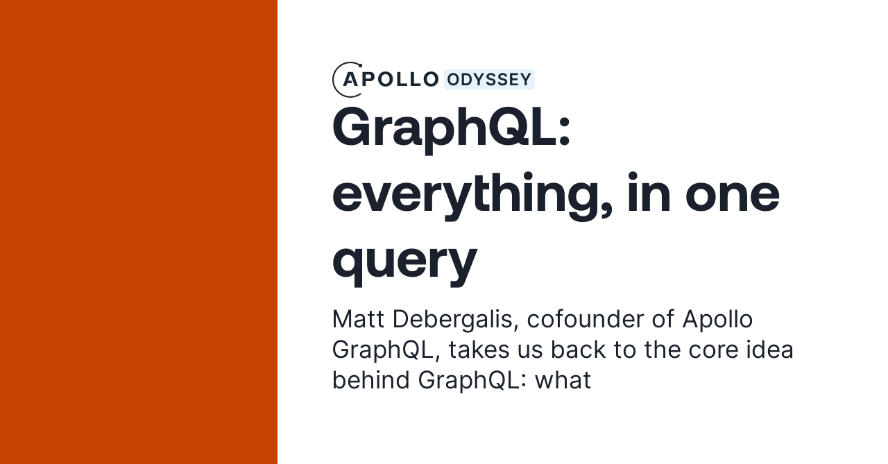 GraphQL: everything, in one query - GraphQL Tutorials