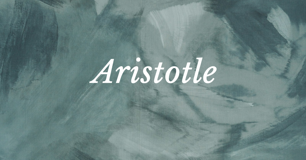 Aristotle — Pluto / Work