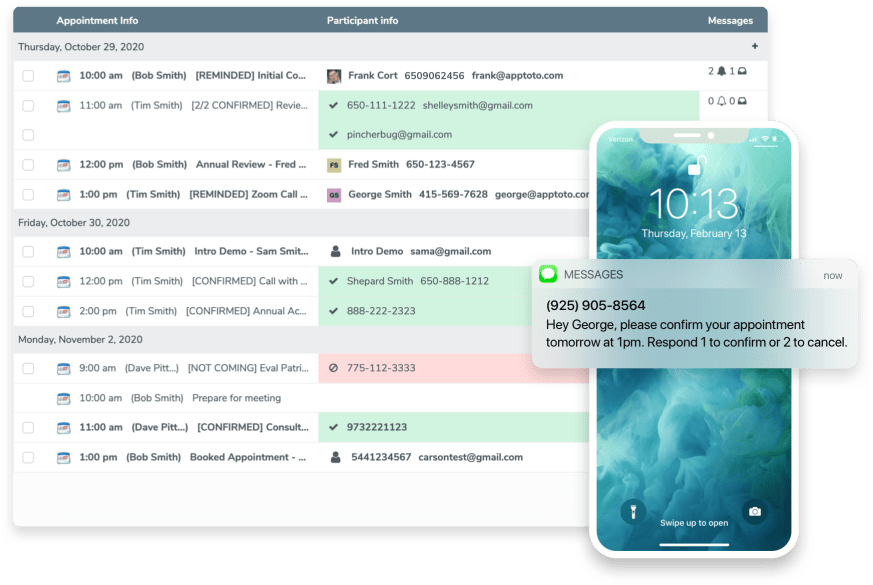 Appointment Reminder System, Text Messaging, Online Scheduling - Apptoto