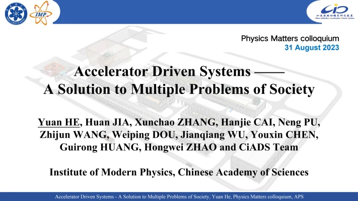 Accelerator driven systems – a solution to multiple problems of society ...
