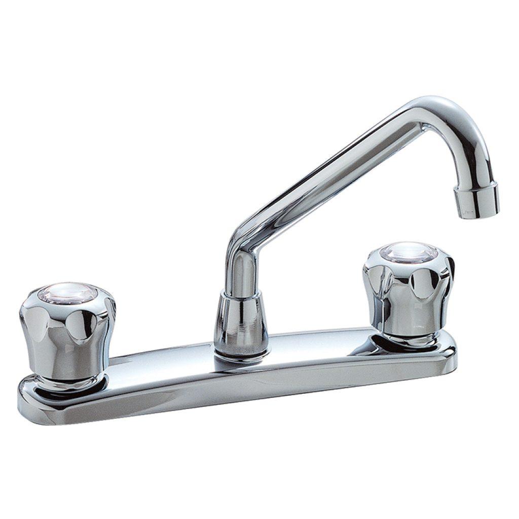 Aquifer Distribution | Waltec 25F641LF Waltec Two Handle Kitchen Faucet ...