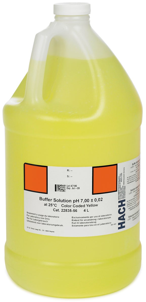 Aquifer Distribution | Hach® 2283556 Buffer Solution, 4 L, 7.3 pH, Yellow