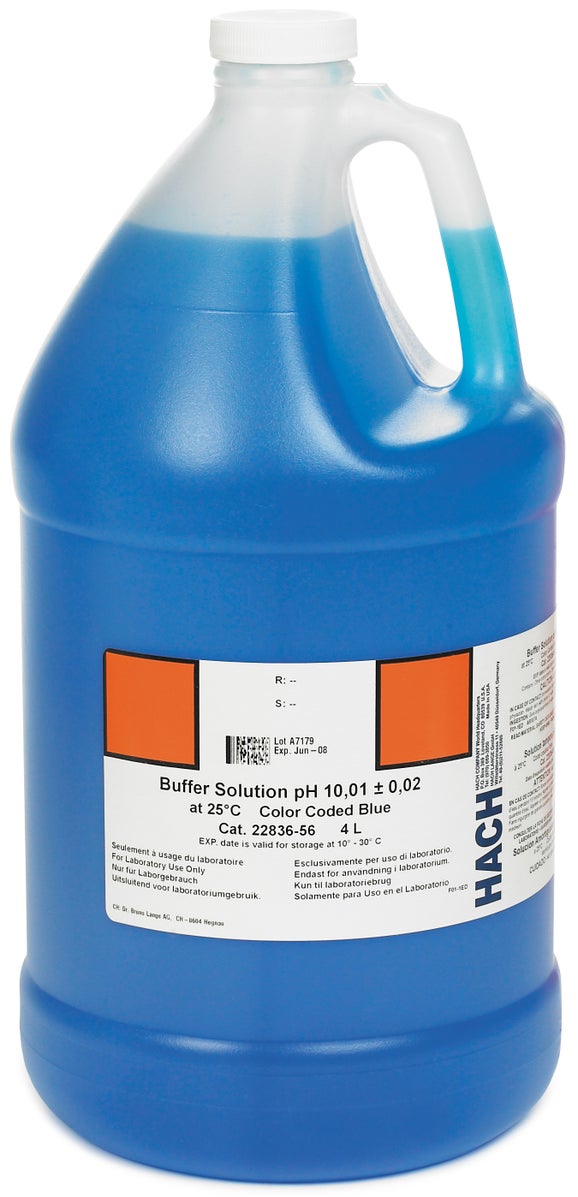Aquifer Distribution | Hach® 2283656 Buffer Solution, 4 L, 10 pH, Blue