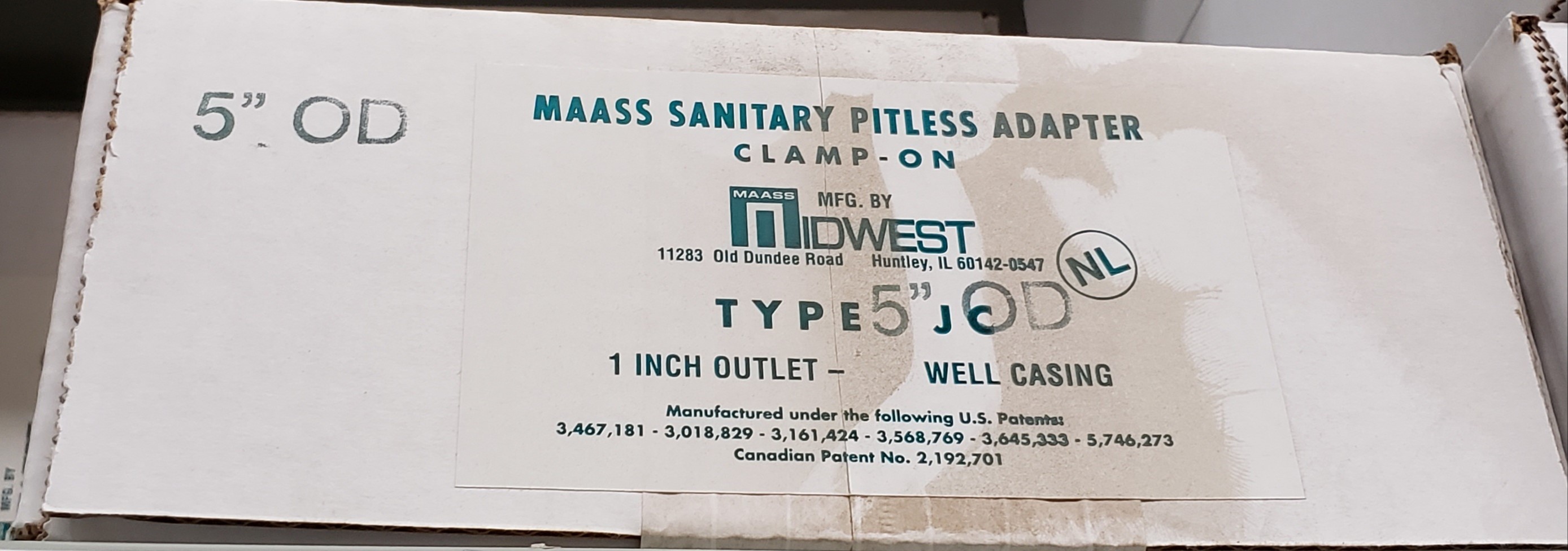 Aquifer Distribution | Maass Midwest 928115 5J2 J Weld-On Pitless ...