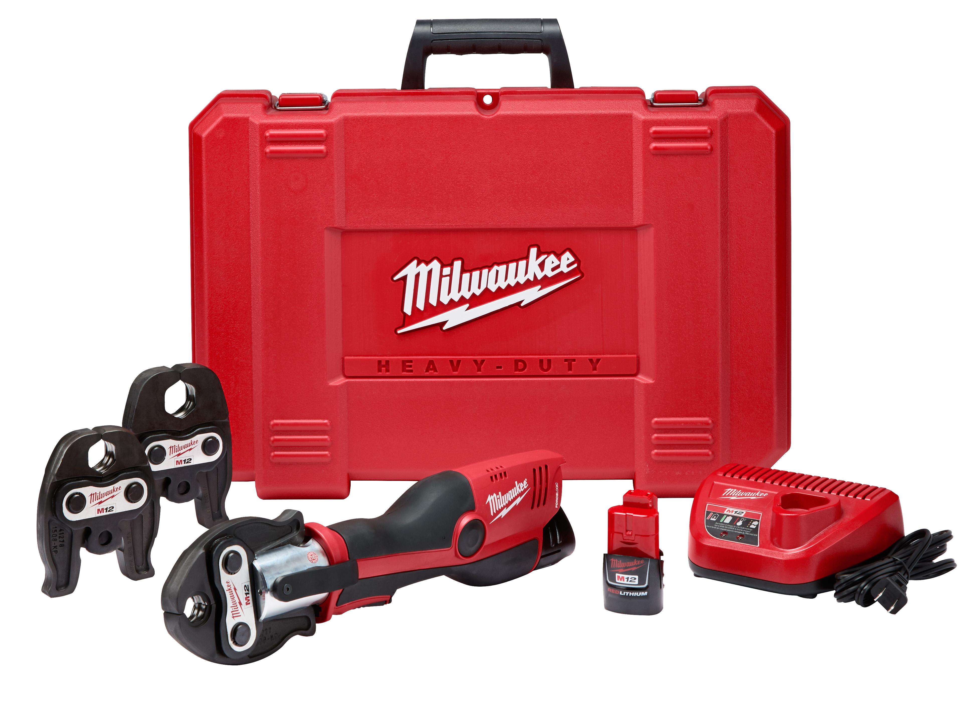 Aquifer Distribution | Milwaukee M12 2473-22 Press Tool Kit, 1/2 to 1 ...