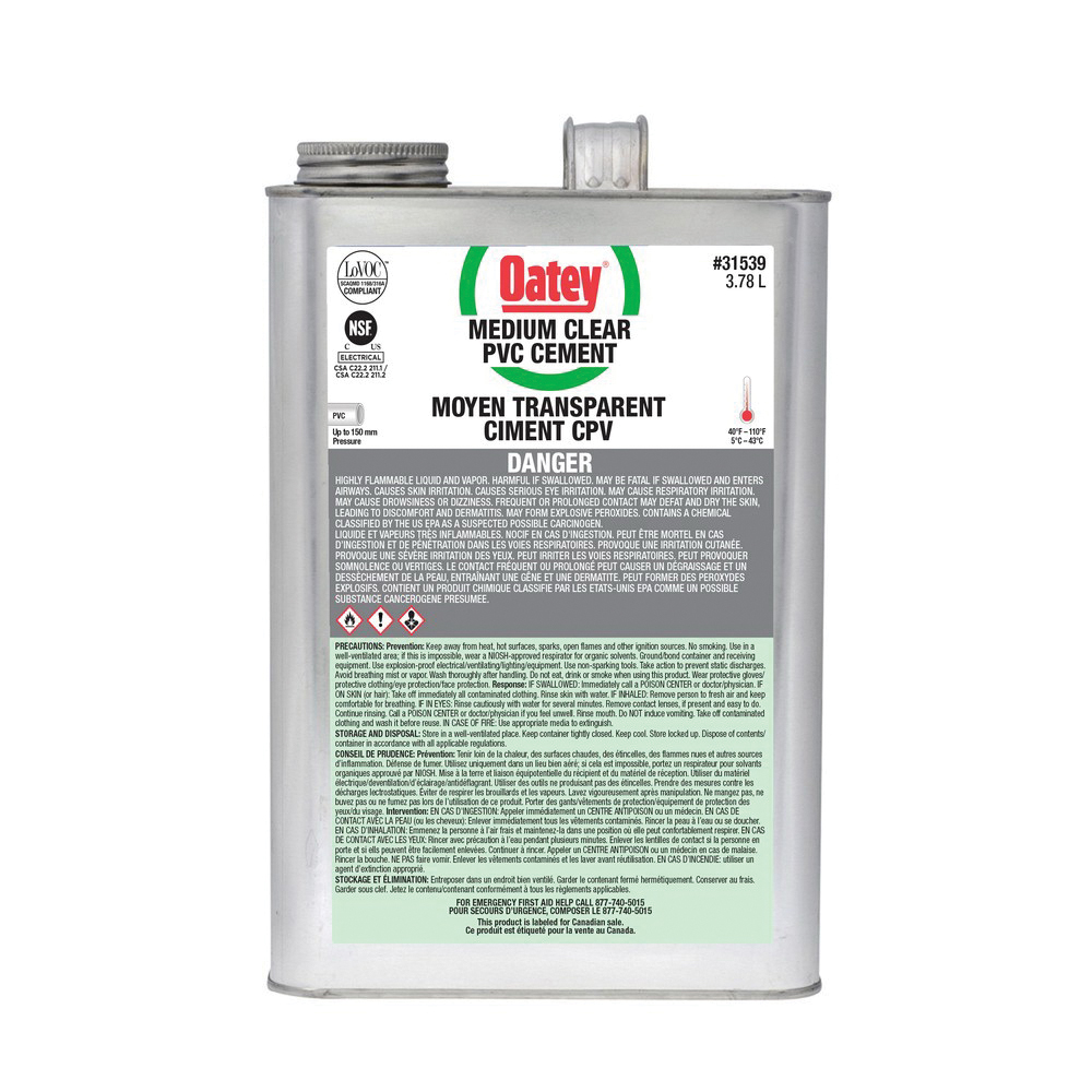 Aquifer Distribution | Oatey 31539 Low VOC Medium Body PVC Solvent ...