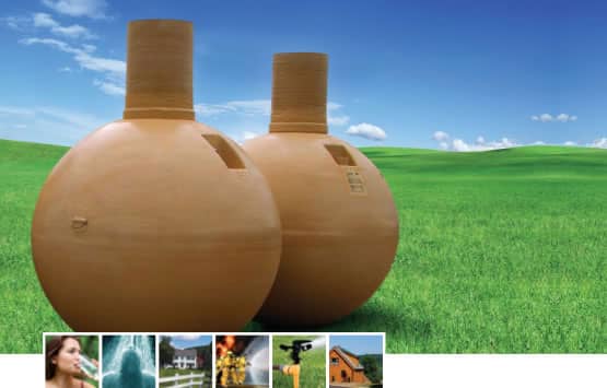 Aquifer Distribution | FRP WB1200 Fiberglass Water Ball Tank, 1200 gal ...