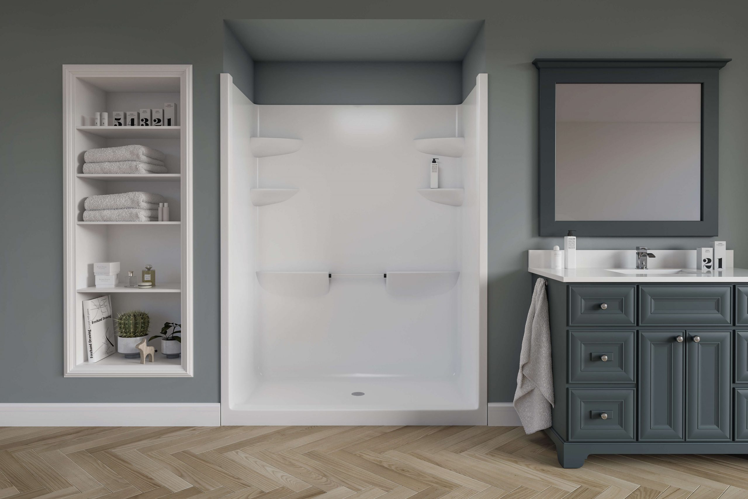 Aquifer Distribution | Mirolin MEL5C1 Melrose Acrylic Shower Stall, 60 ...