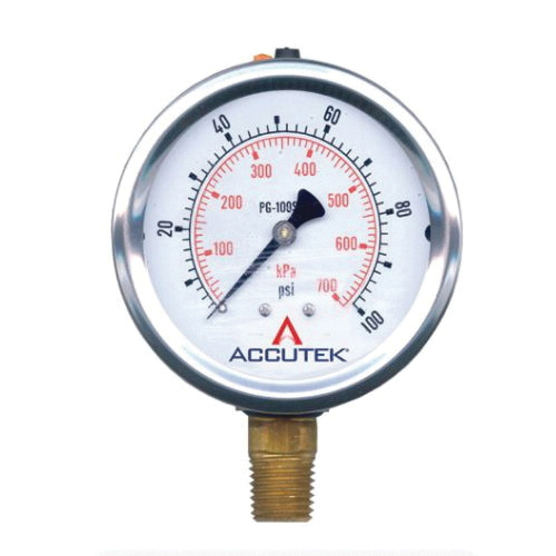 Aquifer Distribution | Accutek PG-160SG25 Pressure Gauge, 0 to 160 psi, 0 to 1100 kPa Pressure ...