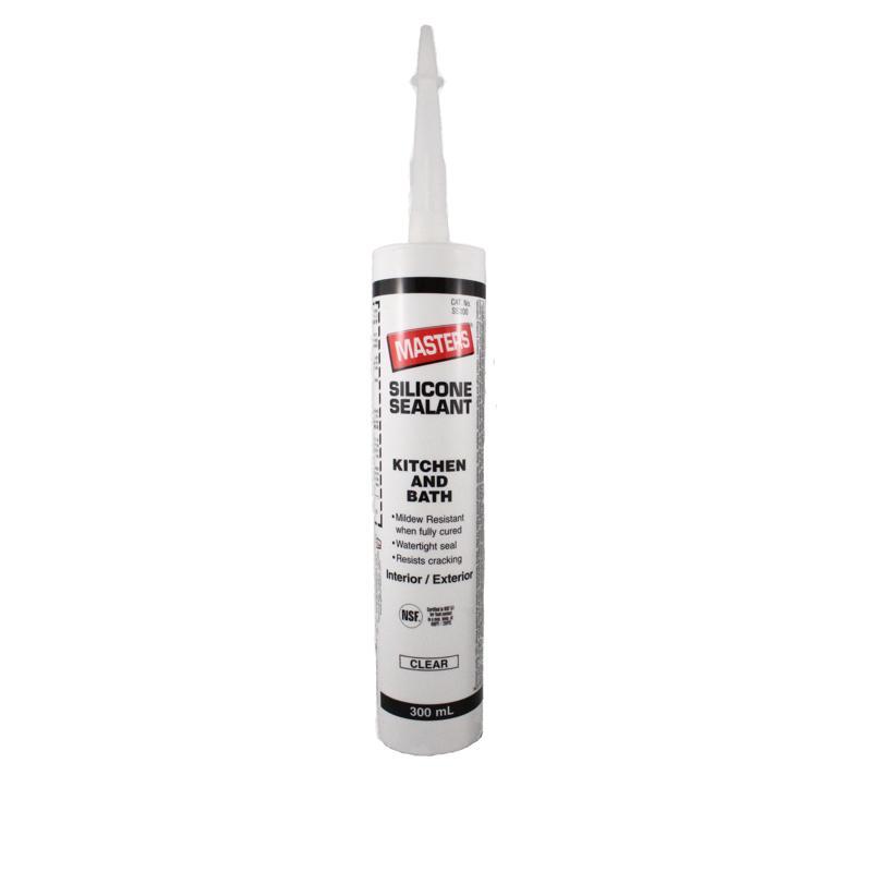 Aquifer Distribution | Masters® SS300-C Silicone Sealant, 300 ml Cartridge, Clear, Silicone Base