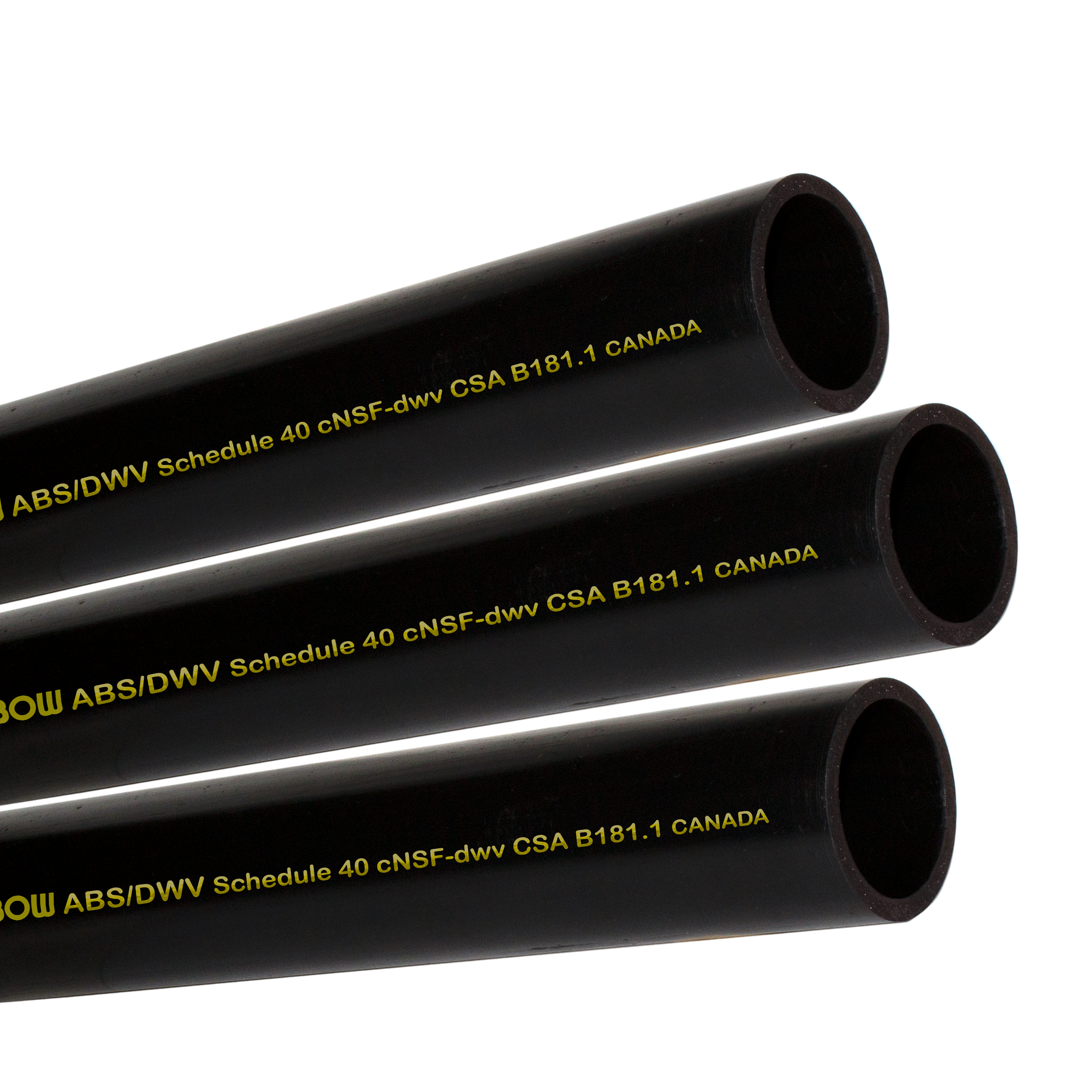 Aquifer Distribution | BOW 584383 ABS DWV Solid Walled Pipe, 3 in x 12 ft
