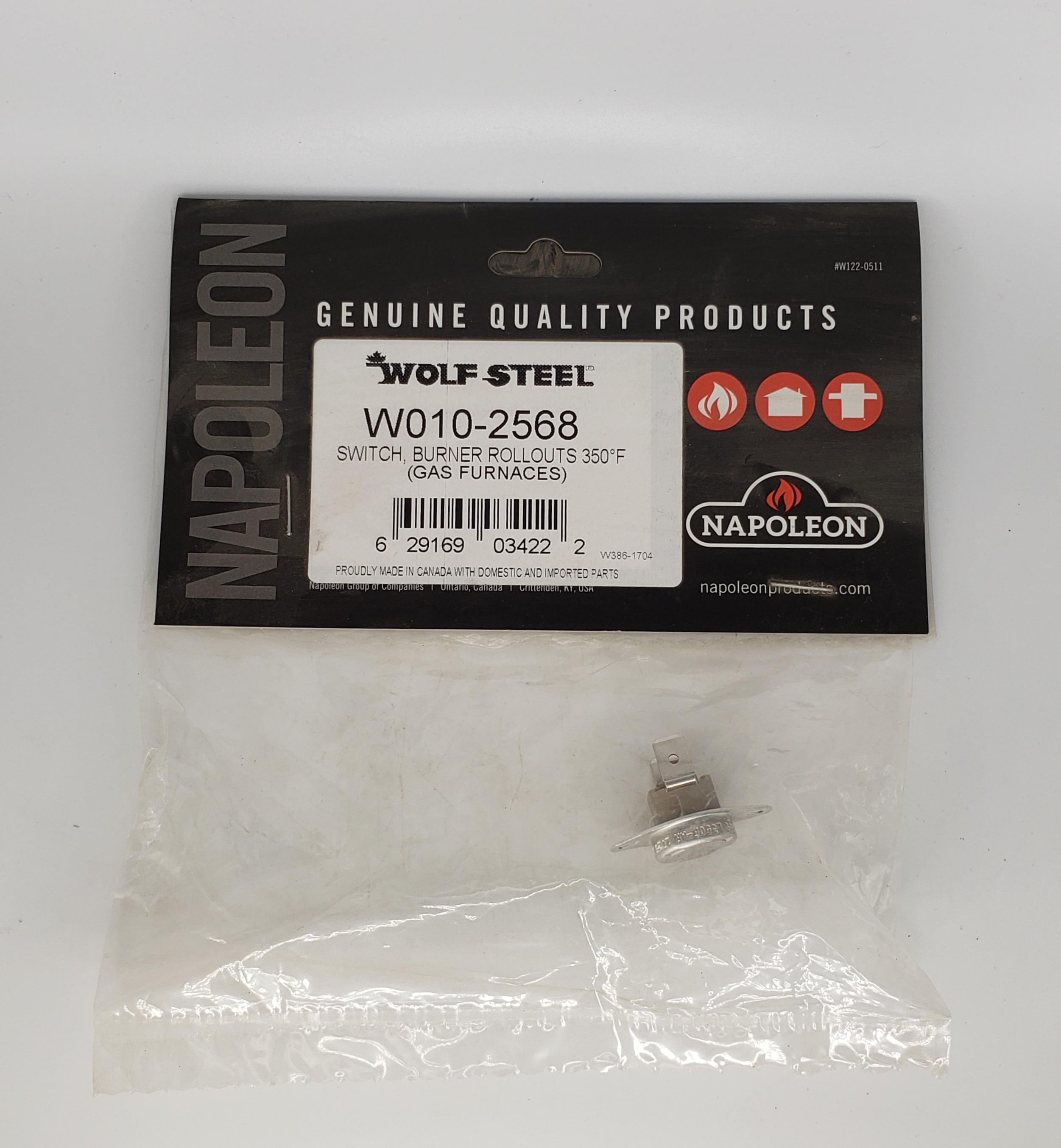 Aquifer Distribution | Continental W010-2568 Burner Roll Out Switch