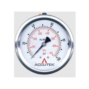 Aquifer Distribution | Accutek PG-300CG25 Pressure Gauge, 0 to 300 psi ...
