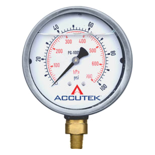 Aquifer Distribution | Accutek PG-100SG4 Pressure Gauge, 0 to 100 psi ...