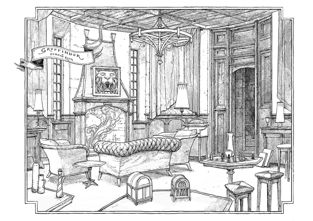 harry potter gryfindor coloring pages