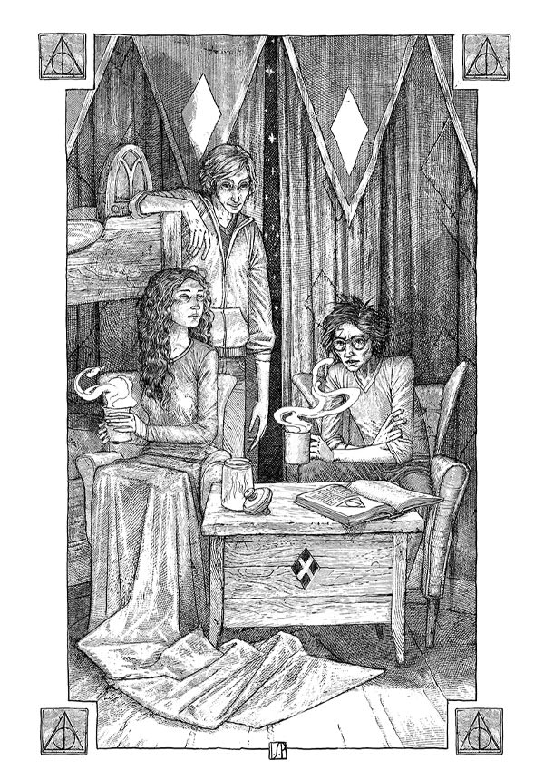 how to draw harry potter and the deathly hallows