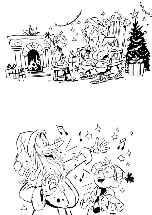 Santa and Son by David Walliams - Arena Illustration