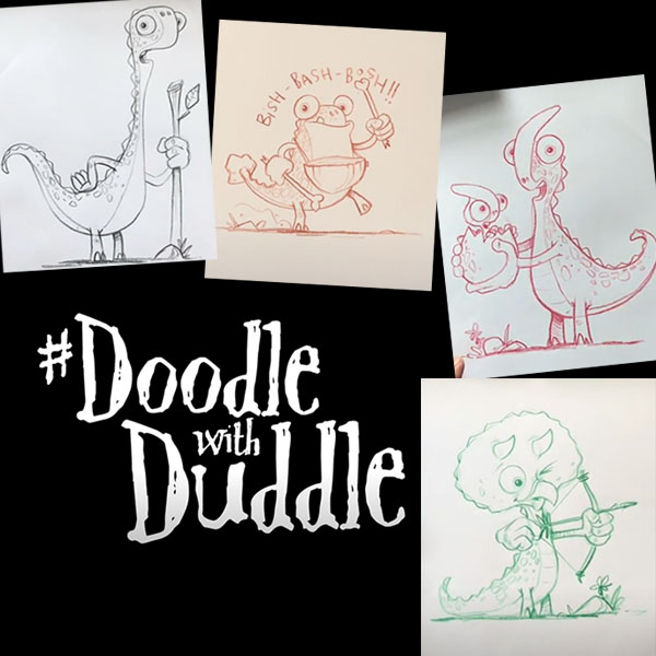 Doodle with Duddle Dino Mayhem! - Arena Illustration