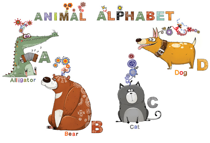 Animal Alphabet - Arena Illustration