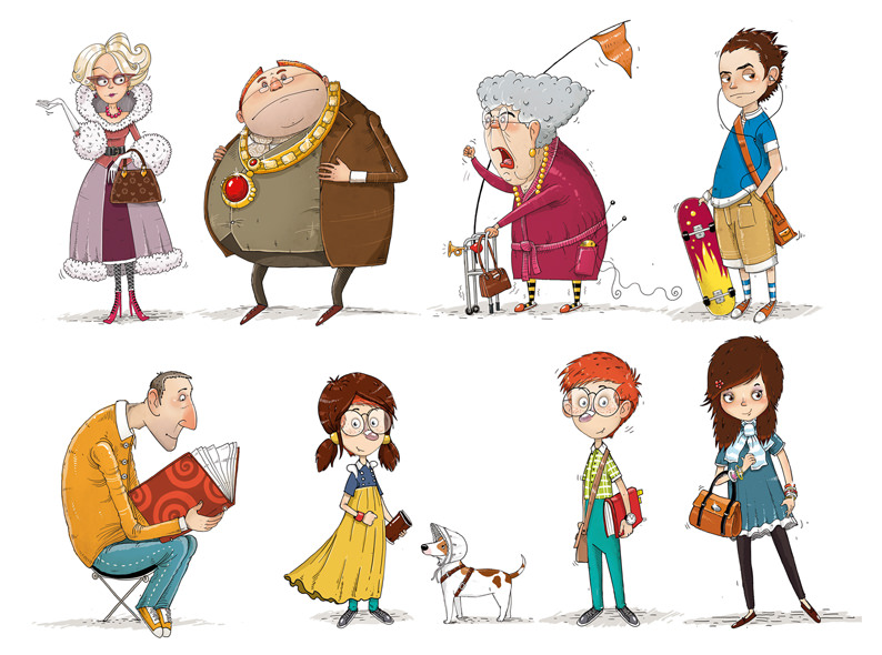 Story Bird Characters - Arena Illustration