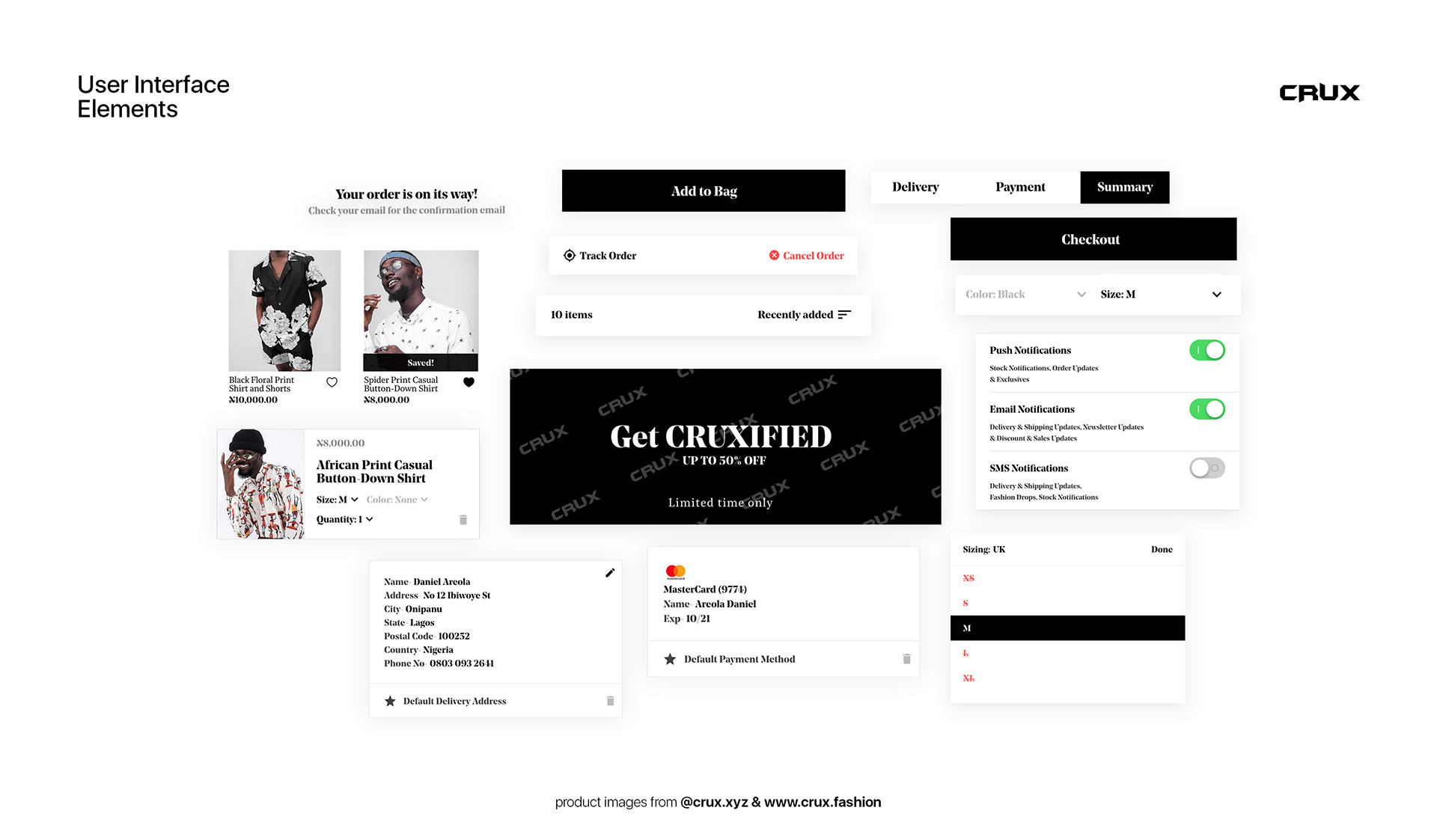 CRUX Fashion Store App | Areola Daniel - Designer, Developer & Photographer