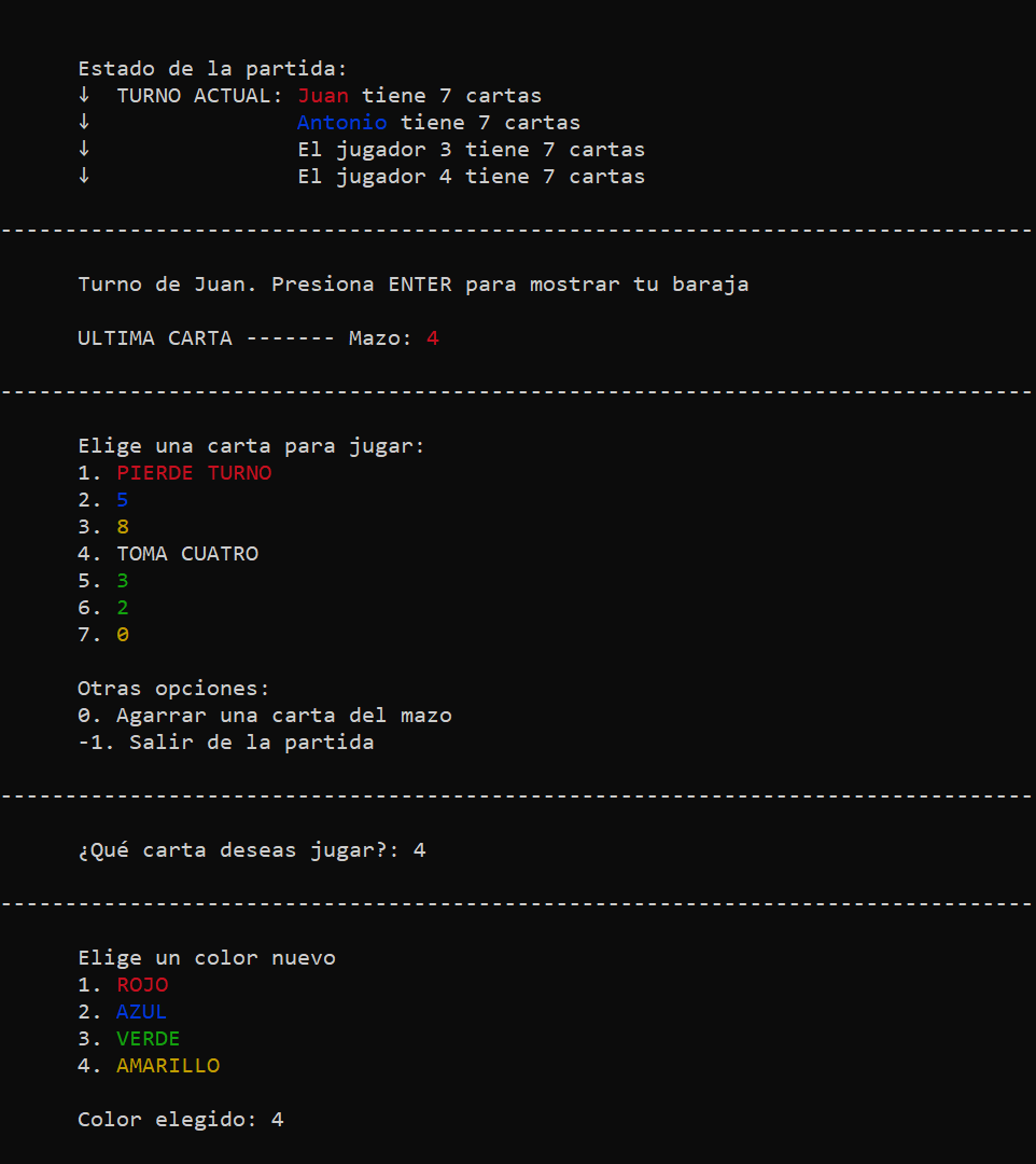 GitHub - arnaldo10cisne/UNO-in-python-terminal: Este proyecto simula el ...