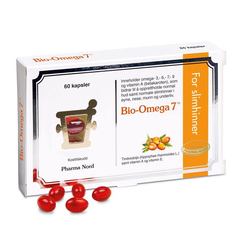 Bio-Omega 7 60 kapsler - For normale slimhinner