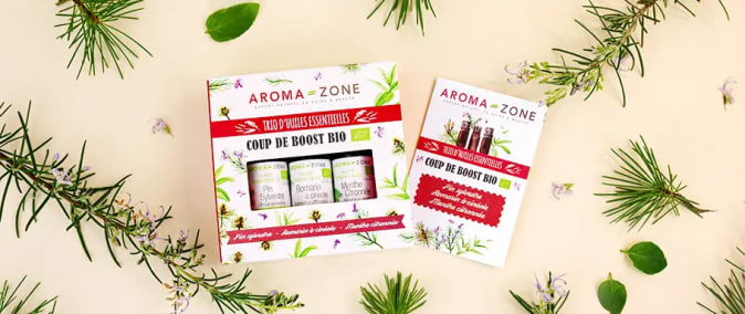 Coffret Huiles essentielles Coup de boost BIO - Aroma-Zone
