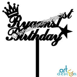 Start Theme First Birthday Cake Topper | ArtandDesigns.in