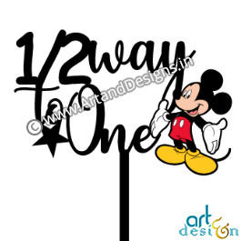 Mickey Mouse Cake Topper For 6 Months Old | ArtandDesigns.in