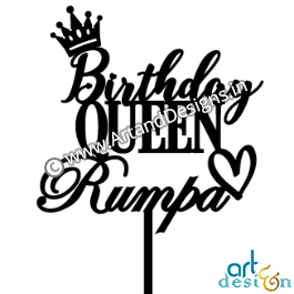 Queen Birthday Cake Topper | ArtandDesigns.in