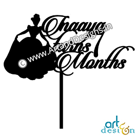 Seven Months Birthday Cake Topper | ArtandDesigns.in