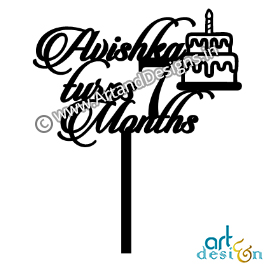 Happy 7 Months Birthday Cake Topper | ArtandDesigns.in