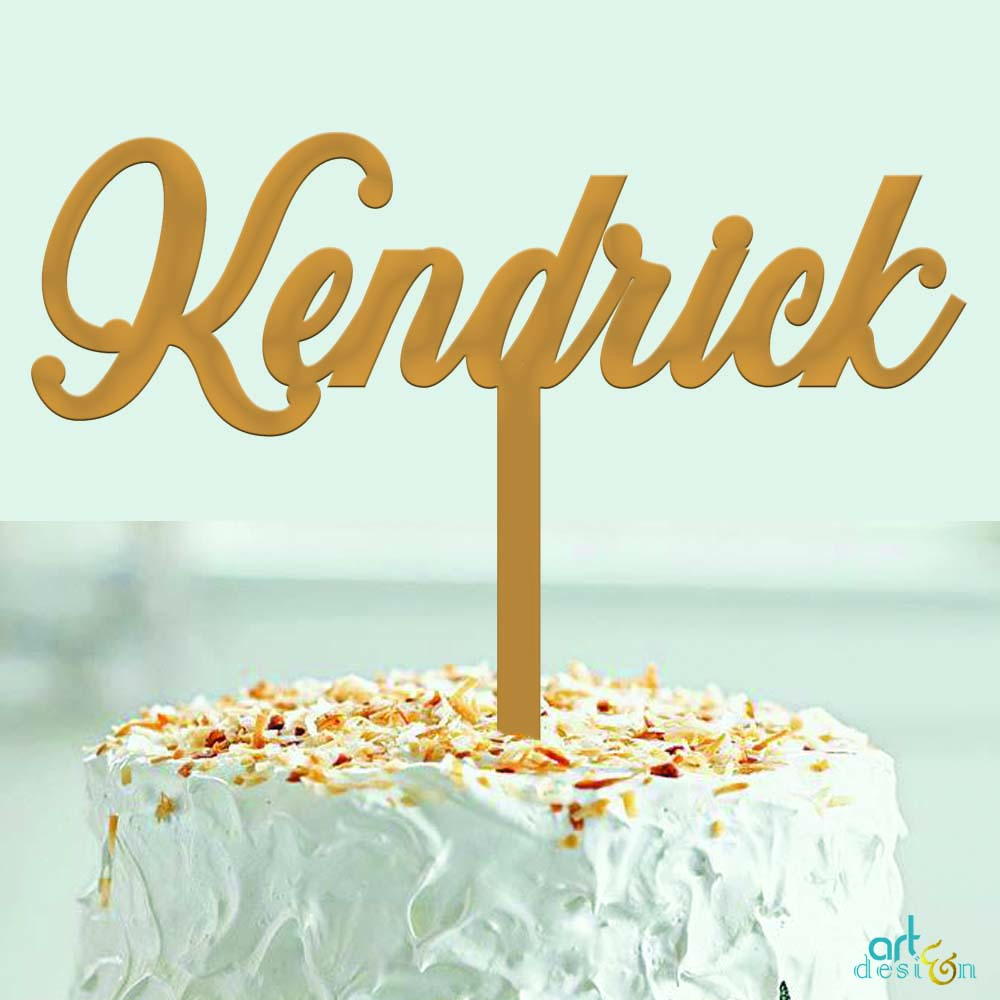 Name Art In Cake