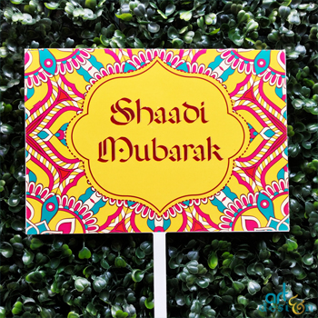 Shaadi Mubarak Wedding Prop | ArtandDesigns.in