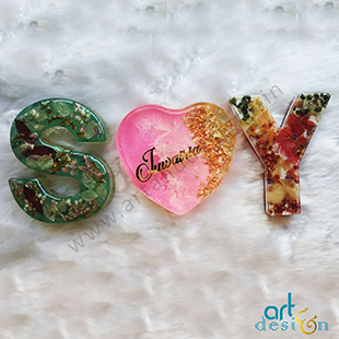 Personalized Resin Alphabet Lamp | ArtandDesigns.in