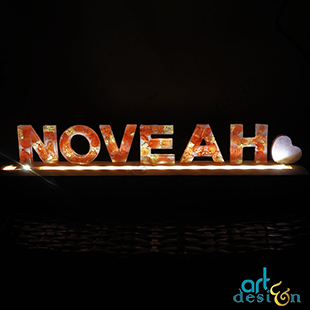 Personalized Resin Alphabet Lamp | ArtandDesigns.in