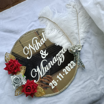Customized Nikah Plate With Nikah Pen | ArtandDesigns.in