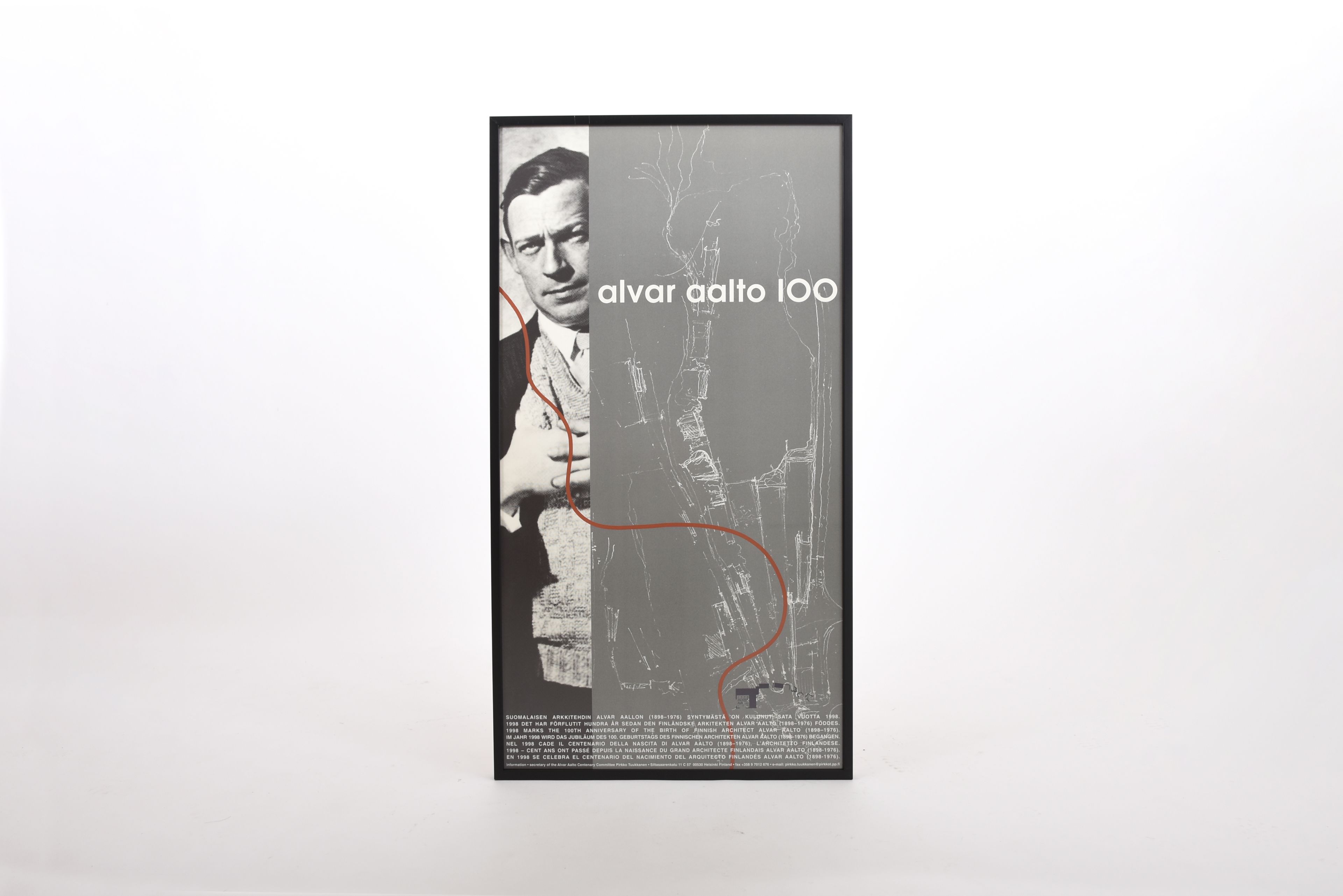 Alvar Aalto 100th Birthday Anniversary Poster - Artek