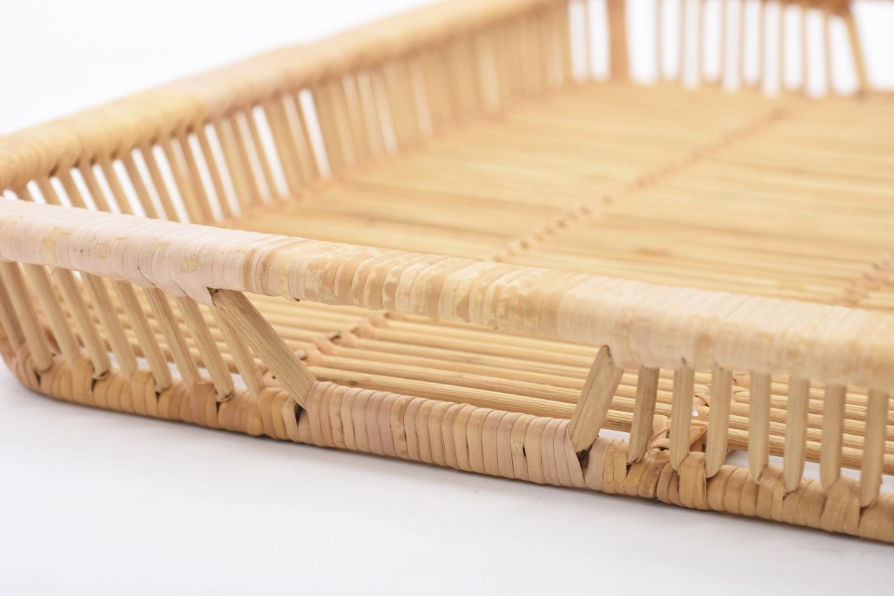 Stackable Pair of Artek’s Rattan Trays - Artek