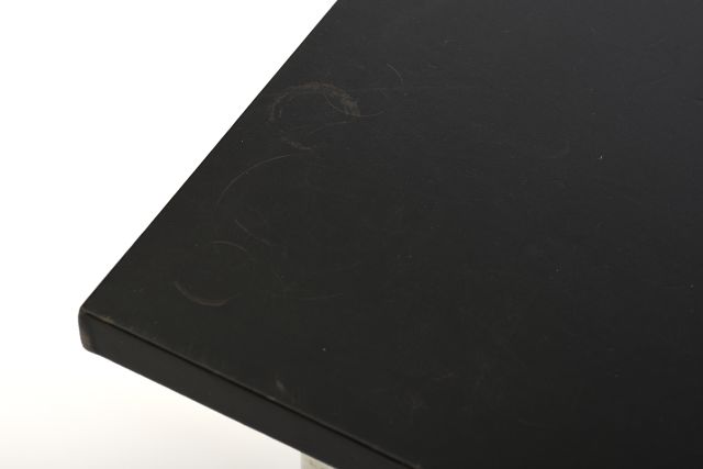 Very Rare Minimal Leather / Aluminium Table - Artek