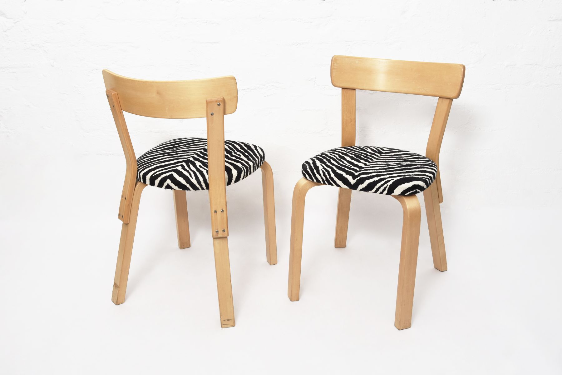 Artek - Chair 69 with Zebra Upholstery