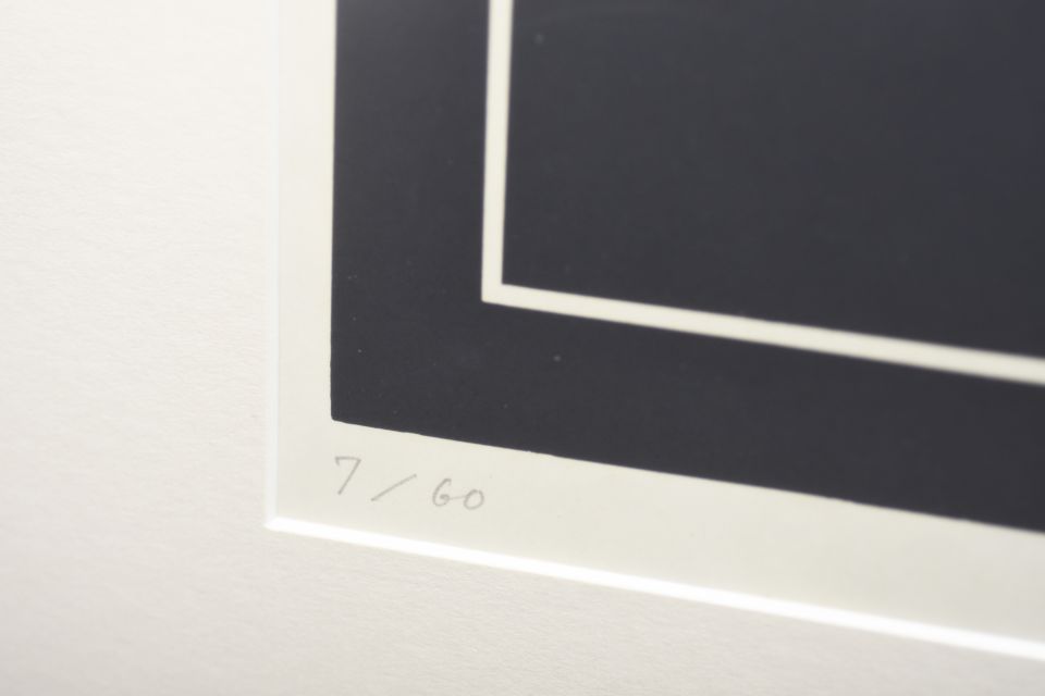 Artek - An Abstract Black and White Serigraphy Work