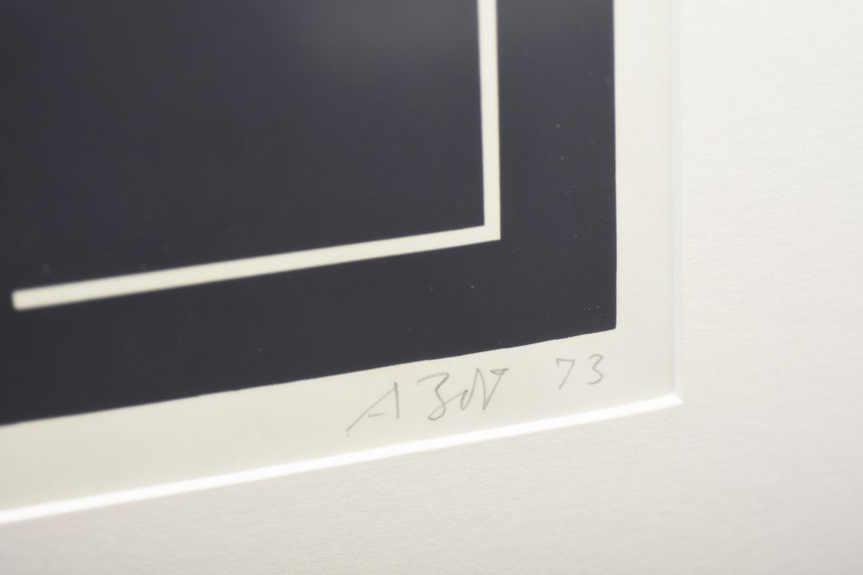 Artek - An Abstract Black and White Serigraphy Work