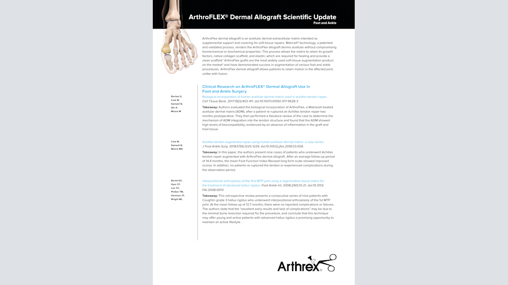 Arthrex - ArthroFLEX® Decellularized Dermal Allograft