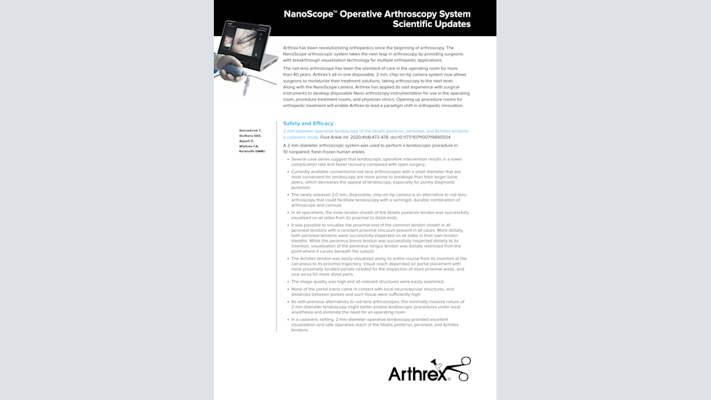 Arthrex - Nano Arthroscopy Console
