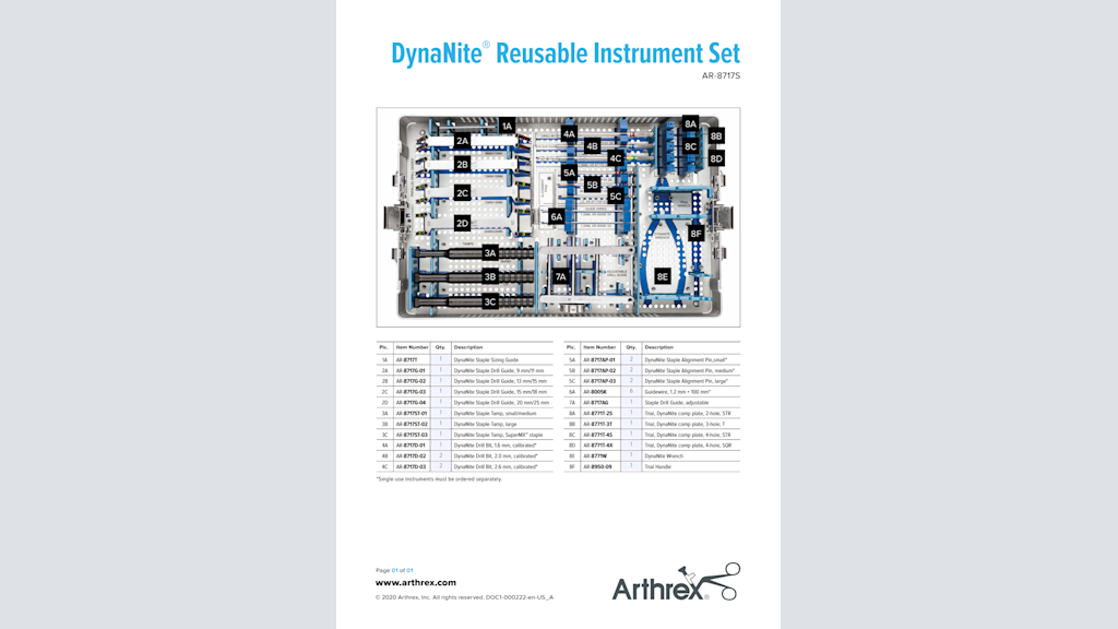 Arthrex - DynaNite® Nitinol Staple