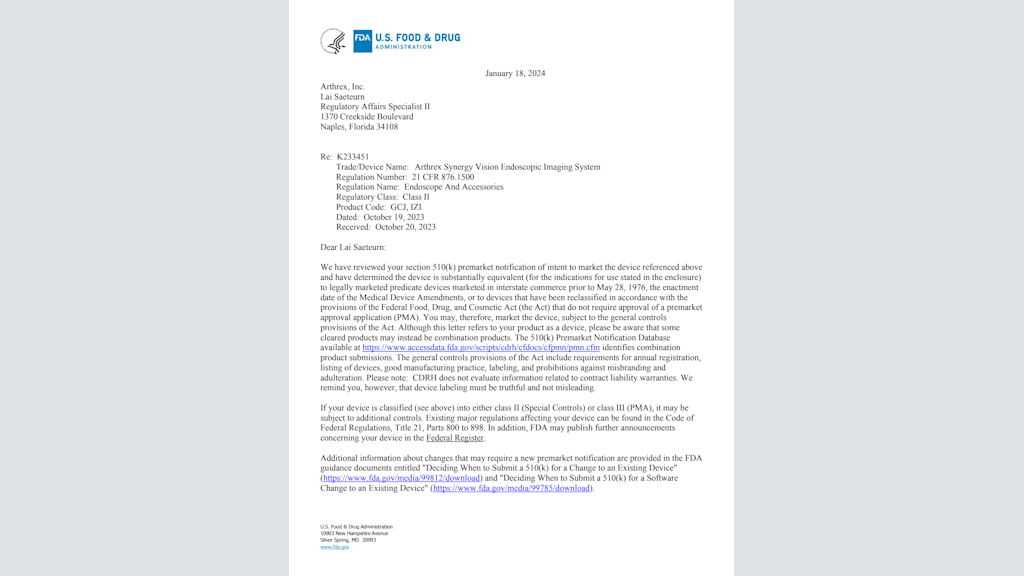 Arthrex - Synergy Vision™ System