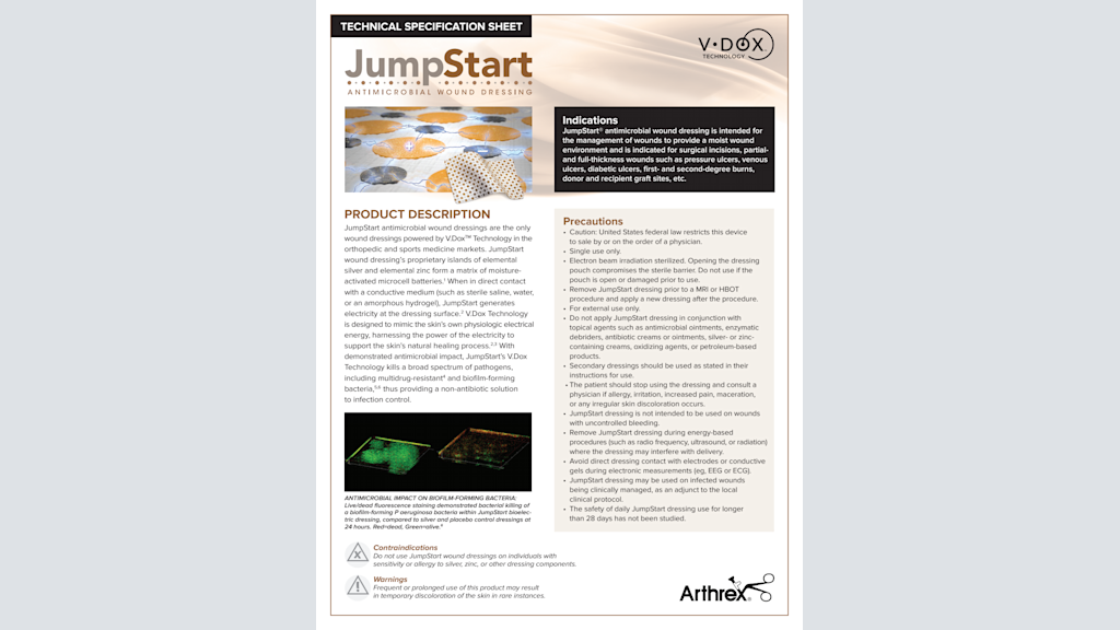 Arthrex - Apósito antimicrobiano JumpStart®